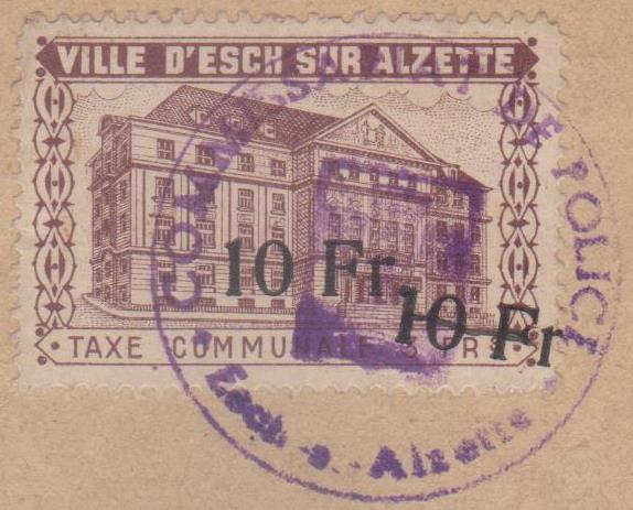 Luxembourg Communal Revenue Stamps: Esch-sur-Alzette