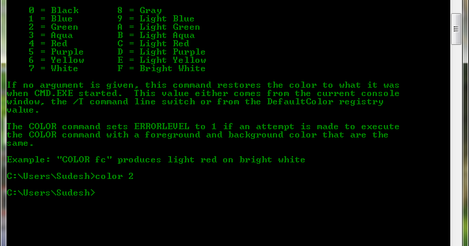 MS DOS Font Color Change | PC Tricks And Technology News