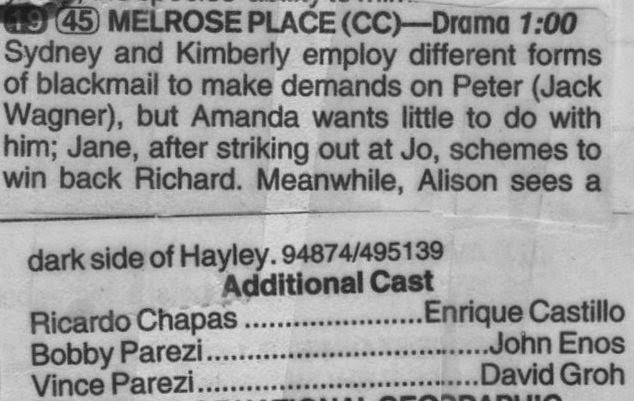 Melrose Place Episode #108 Ad