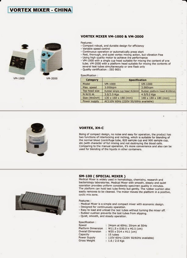 Alat Kesehatan dan Laboratorium: VORTEX MIXER - Alat Laboratorium