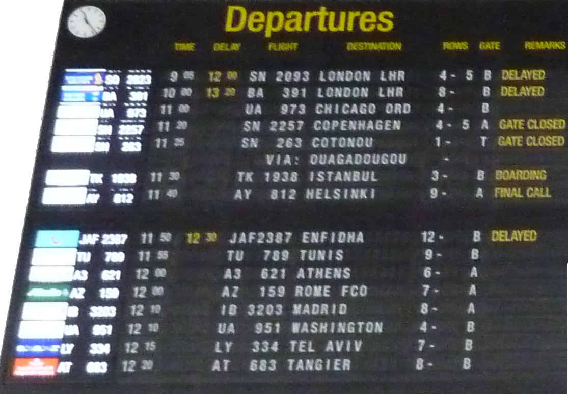 The Timetablist: Brussels Airport Departure Board #1