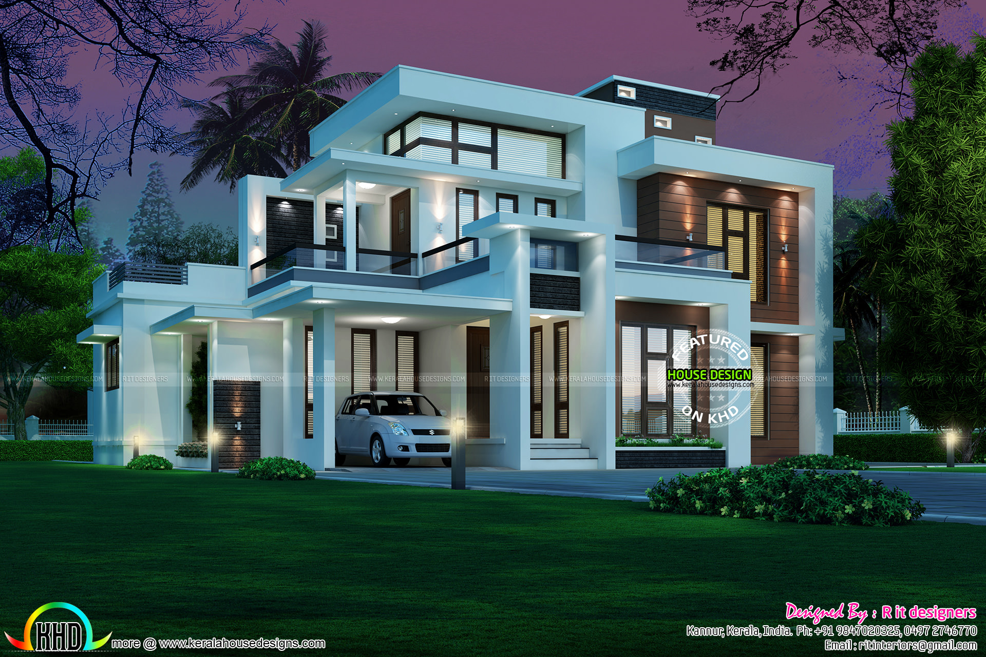 Box Model Contemporary 2215 Sq ft 45 Lakhs Kerala Home Design And