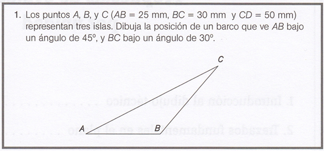 Dibujo técnico arriba: * Ejercicio Arco Capaz: Cuad. 2_0016