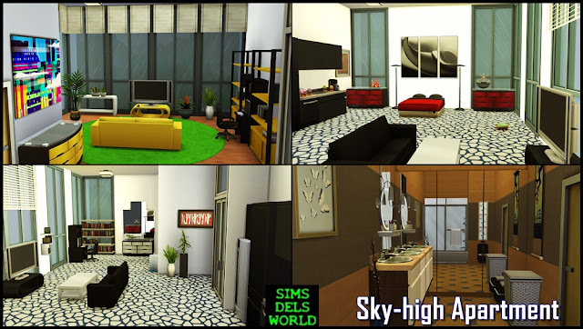 SimsDelsWorld: The Sims 4 : Sky-high Apartment