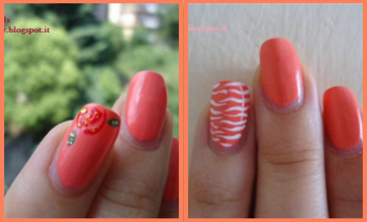 Marta's Nails: 12: Nail art con smalto gel pupa n°47 (Rosa Rossa e Zebrato)