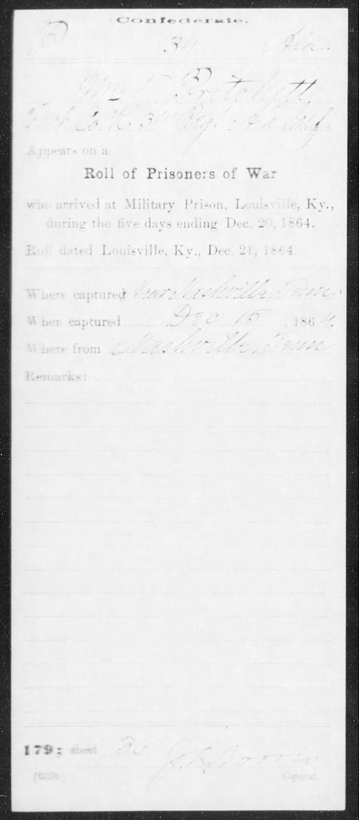 Karen's Family Files: William Franklin Pritchett and Thomas A ...