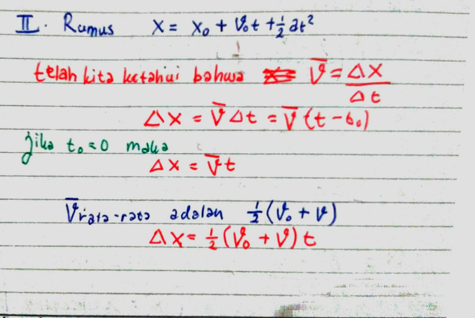 Penurunan rumus-rumus di Gerak Lurus Berubah Beraturan (GLBB)