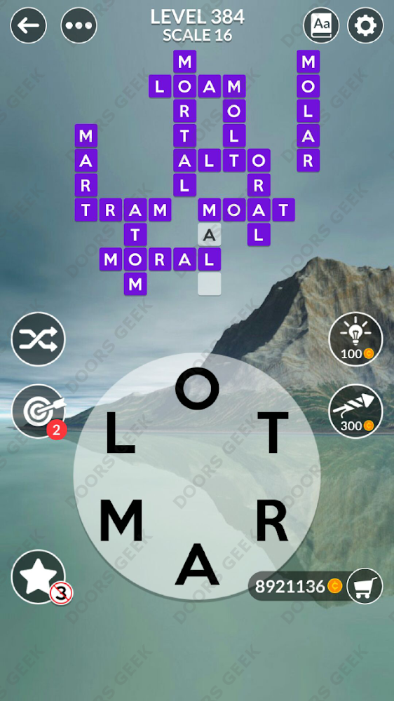 Wordscapes Level 384 Answers ~ Doors Geek