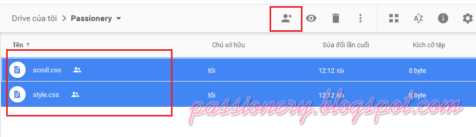 Hướng dẫn host file Javascript và CSS trên Google Drive - Passionery