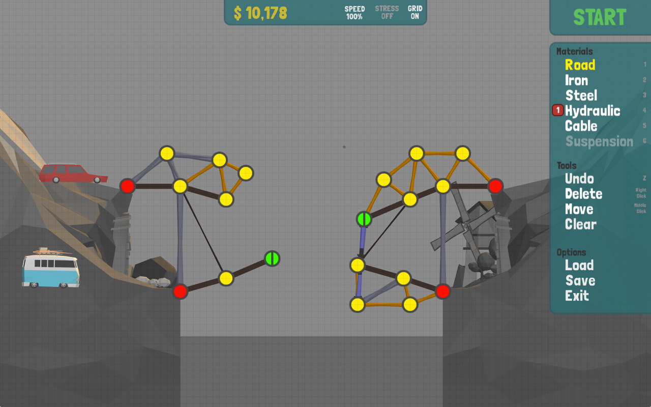 Poly Bridge (PC) é um simpático puzzle sobre construção de pontes ...