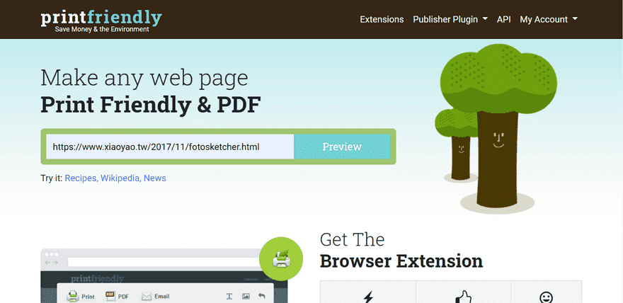 列印網頁或轉存 PDF 前可用 Print Friendly & PDF 清除廣告和刪除部分內容