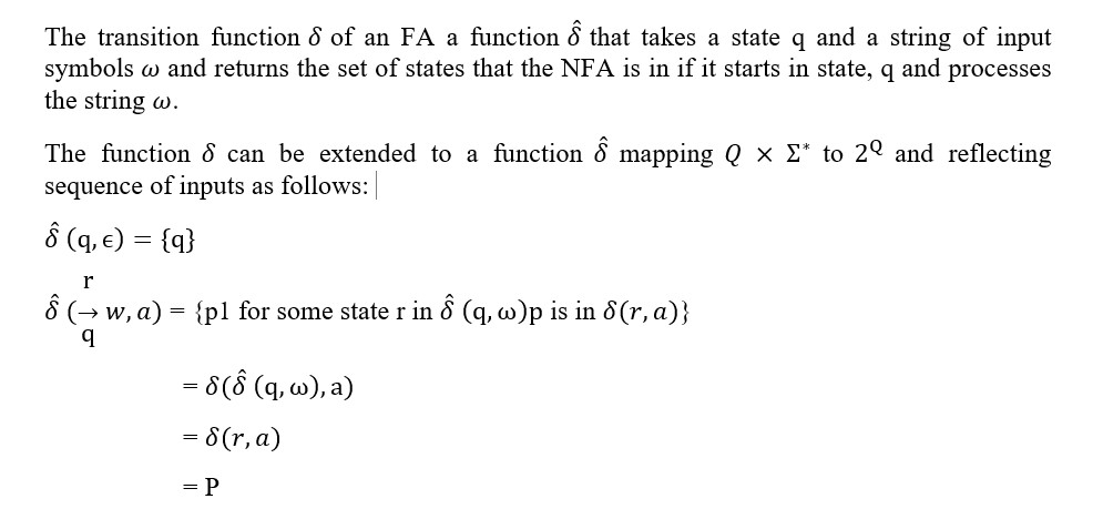 What Does Extended Transition Function Mean M M R Cse