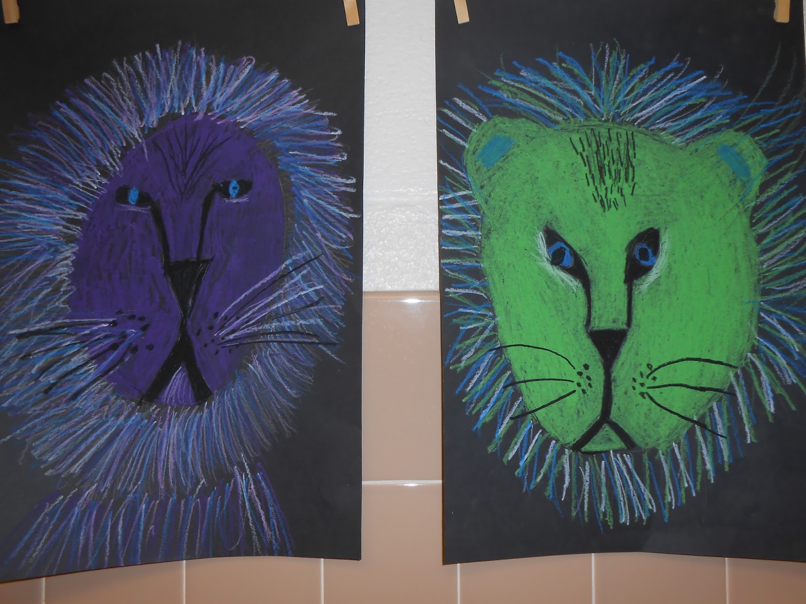 Tesago Art at Shenendehowa C.S.D.: 3rd Grade Lion Drawings