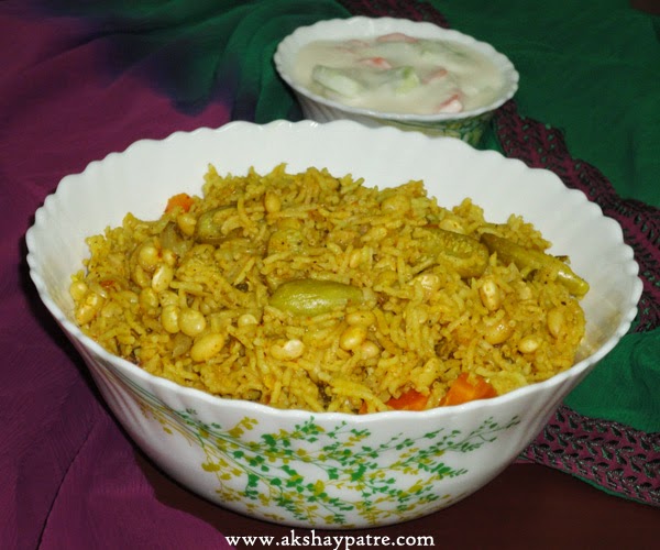 Vidyas Veg Recipes: Soya beans pulao recipe - How to make soya beans ...