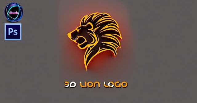 3D Lion Logo Design with photoshop | SBmade | New Data Of Technology