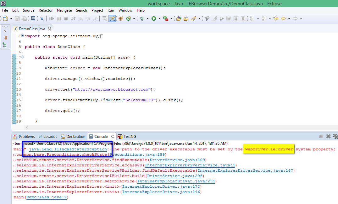 Selenium By Arun Executing Selenium 2 Automation Scripts On Internet Explorer 11 Browser