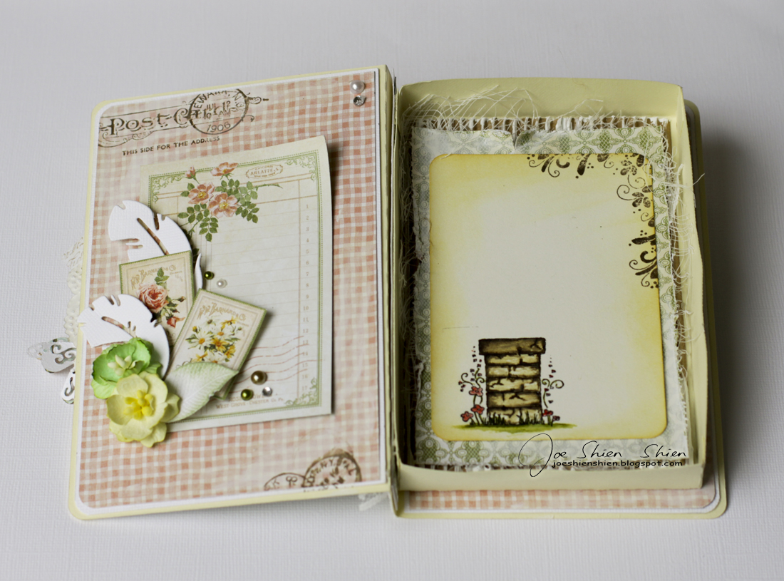Shien's Paper Arts: Sweet Pea Tilda in a book card...
