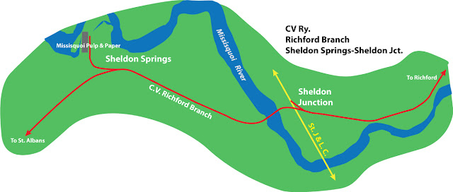 Central Vermont Railway: Richford Branch Maps 3, Sheldon Springs