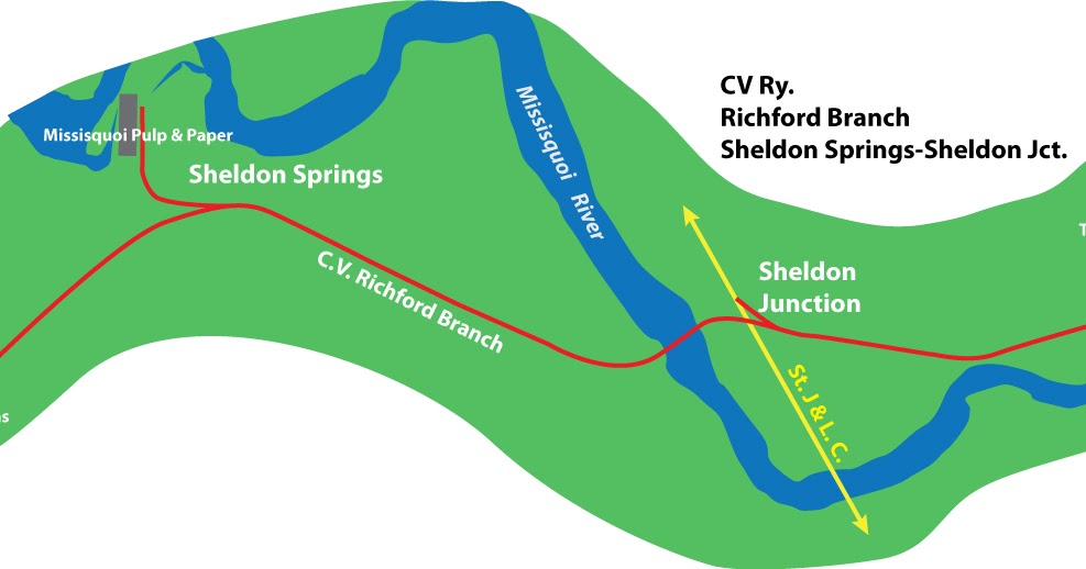 Central Vermont Railway: Richford Branch Maps 3, Sheldon Springs