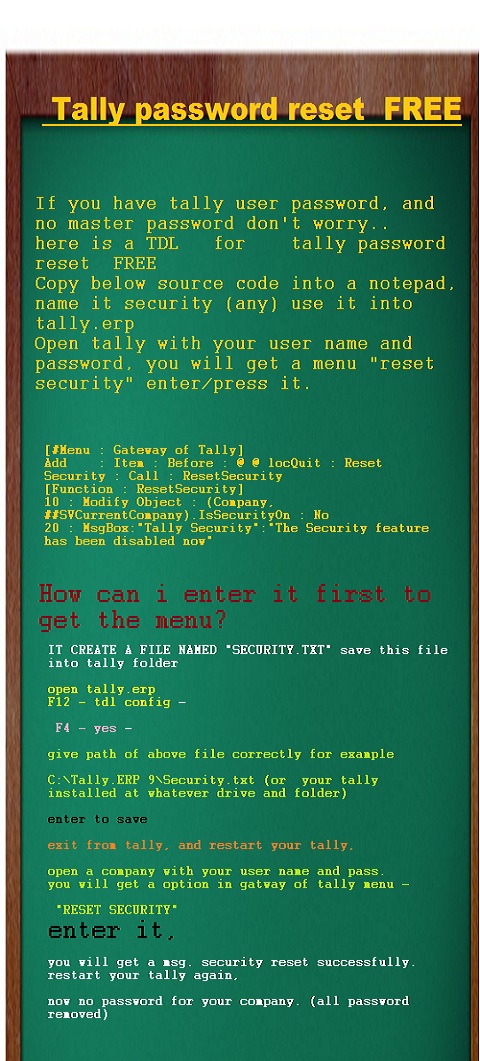 TALLY 09 QUESTIONS WITH ANSWER BY Techno New: TALLY FREE PASSWORD ...