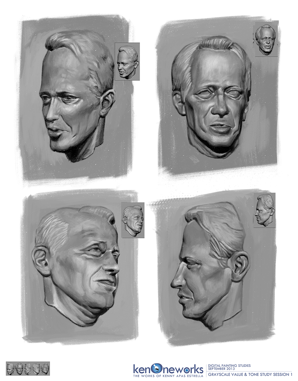 Kenoneworks: The start of grayscale value & tone studies..