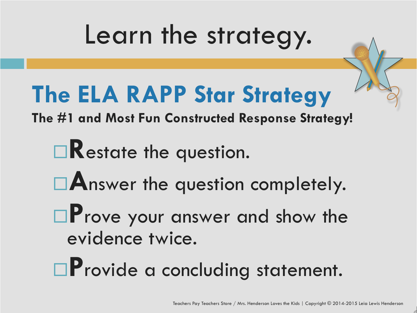 The Spunky Teaching Monkey: RAPP Star Strategy for Prose Constructed ...