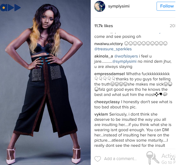 Latest Updates: Fans slam Simi over outfit and pose for magazine