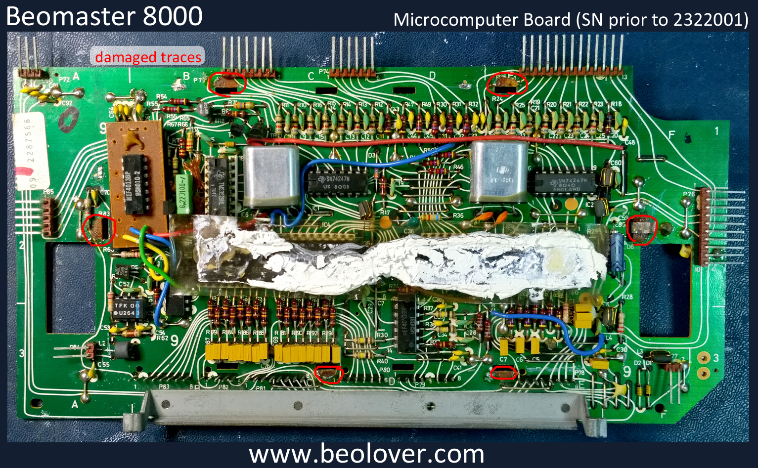 beolover: Beomaster 8000: Microcomputer Board Reworked