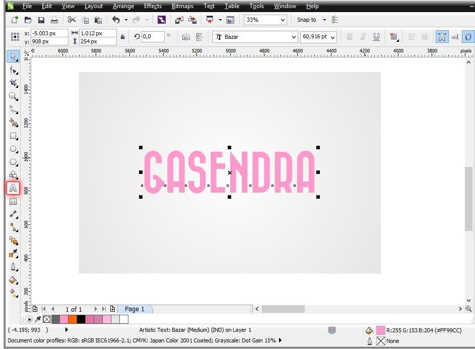 CorelDRAW Tutorial - Folding Paper Text Effect - Galih Gasendra