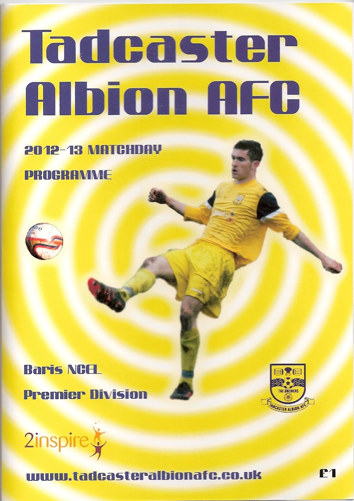 Football Grounds visited by Richard Bysouth: Tadcaster Albion FC