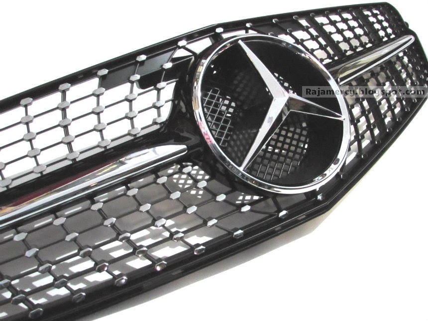 Grill Mercedes Benz C Class W204 Diamond Black Chrome - Kode 2298 ...