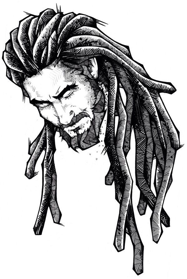 Sketching Locs - how to draw dreadlocks