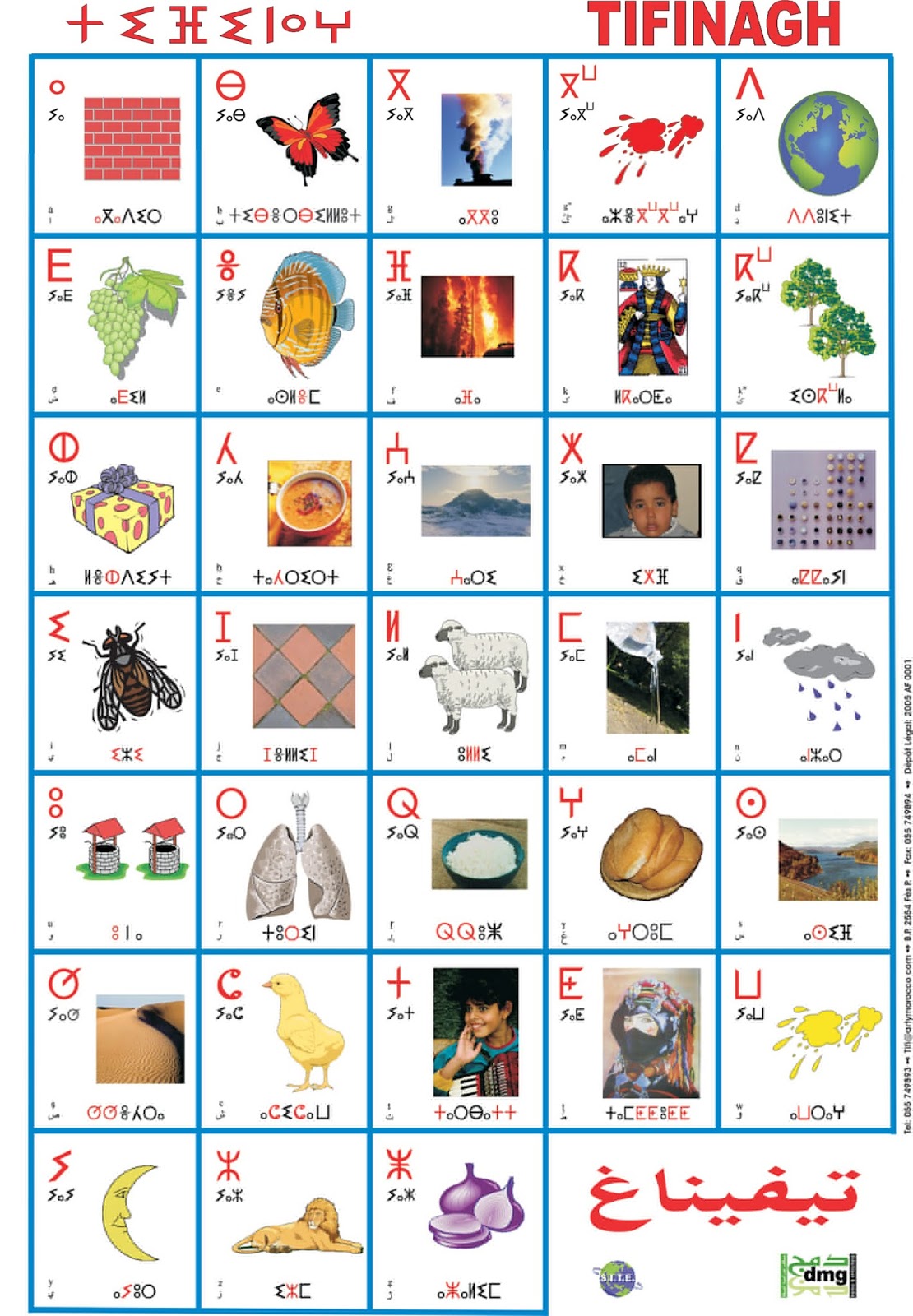 Letters written language Tamazight Tifinagh ~ Tamazight