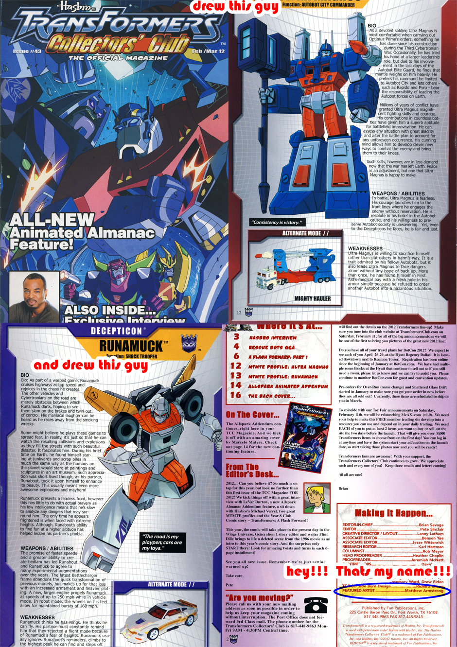 StarBot One: Transformers Collectors' Club Profile Artist Matthew S ...
