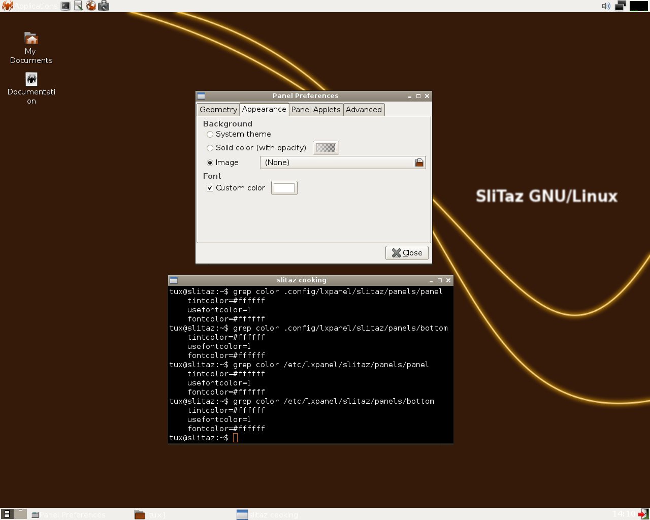Slitaz's Notes - Alanyih: Slitaz -- lxpanel font