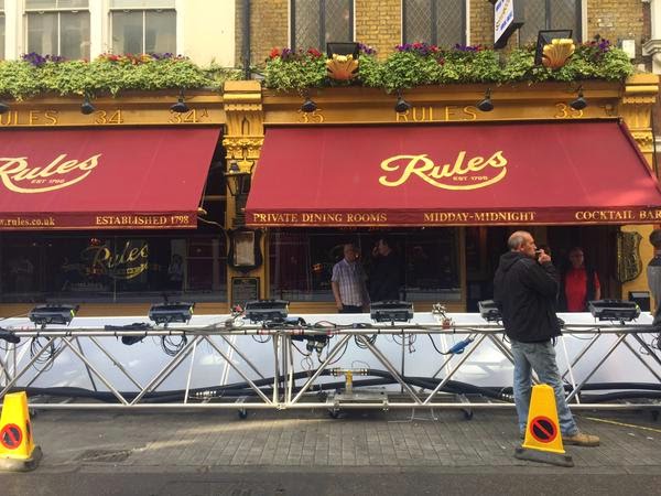 007 TRAVELERS: "SPECTRE" filming in Covent Garden, London