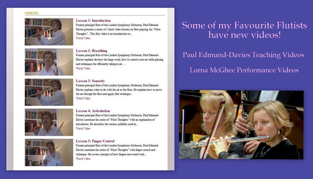 Jennifer Cluff: New Videos, Fave Flutists