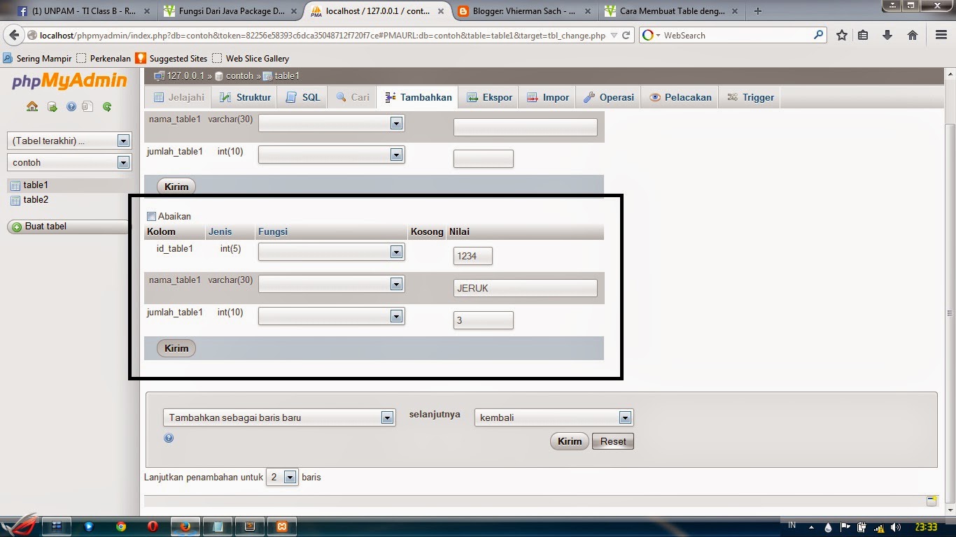 Cara Input Data ke dalam Table dengan PhpMyAdmin | Vhierman Sach Cara Input Data ke dalam Table dengan PhpMyAdmin | Vhierman Sach