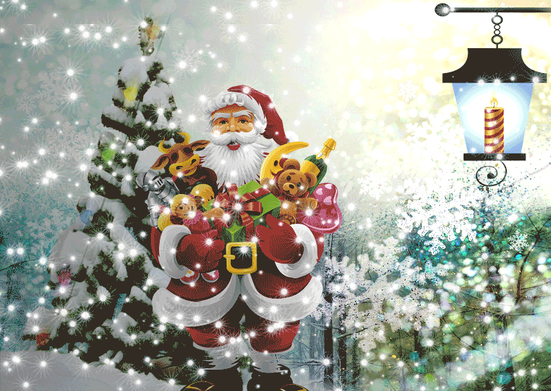 Święta Bożego Narodzenia: Mikołaje animowane obrazki