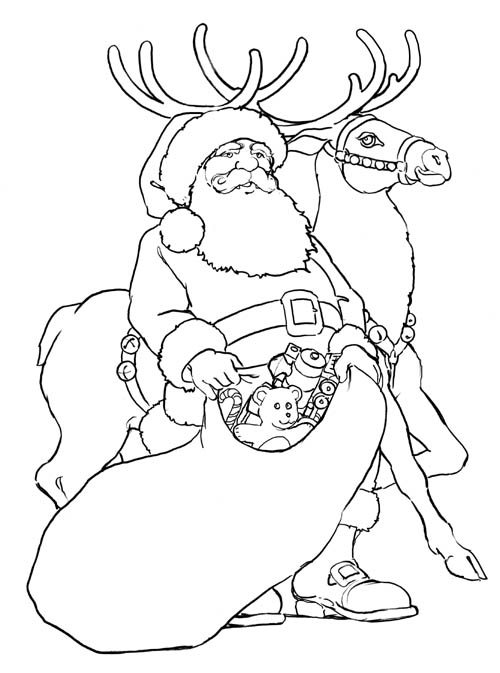 14 Picture of Coloring Pages Santa >> Disney Coloring Pages