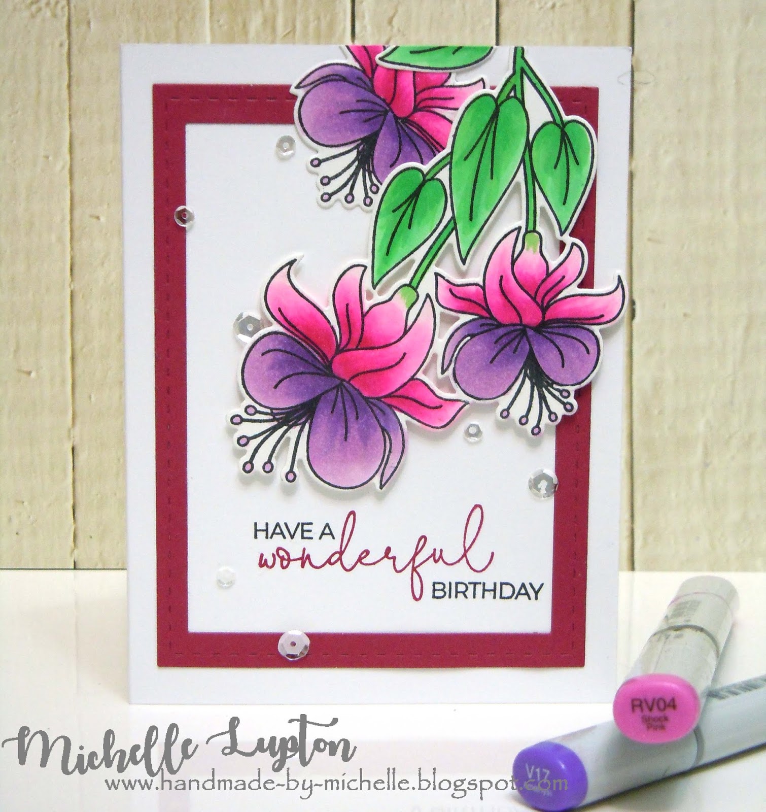 Handmade by Michelle: Fuchsia birthday