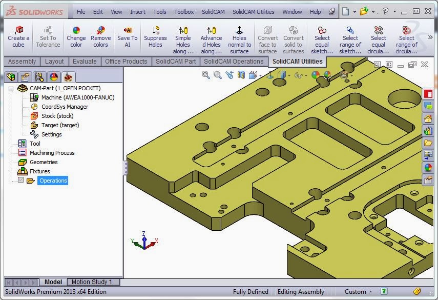 @iNSolid: การสั่ง Milling แบบ Open Pocket ใน SolidCAM