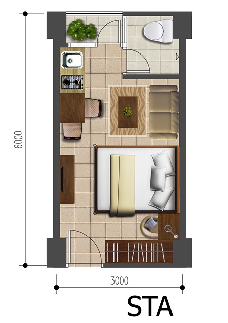 Ideas 27+ Layout Apartemen Studio Home Decorating Ideas