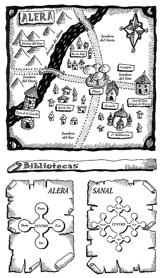 Ilustrador Alexiev Gandman: Mapas "Los 4 de alera"