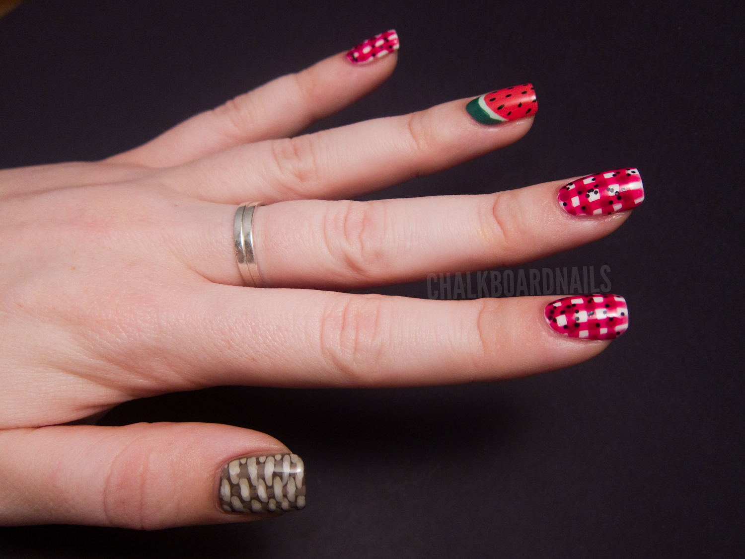 Ants at the picnic! | Chalkboard Nails | Phoenix, Arizona Nail Artist