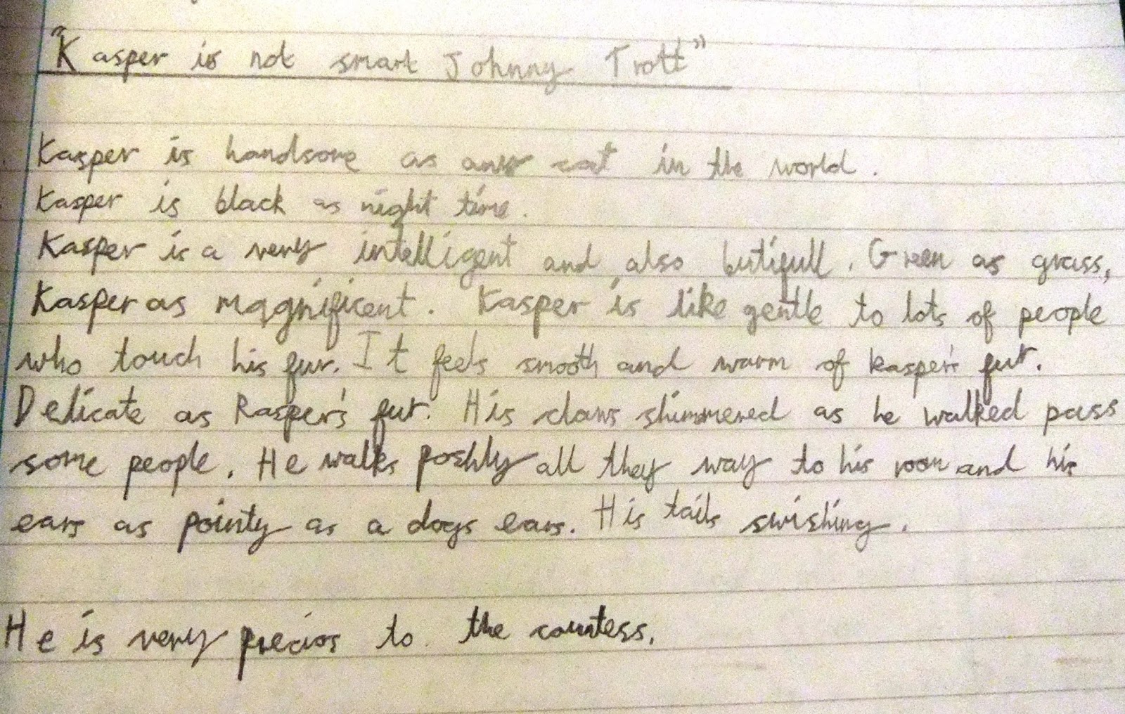 St. Clare's Class Blog: "Kaspar is not smart, Johnny Trott."