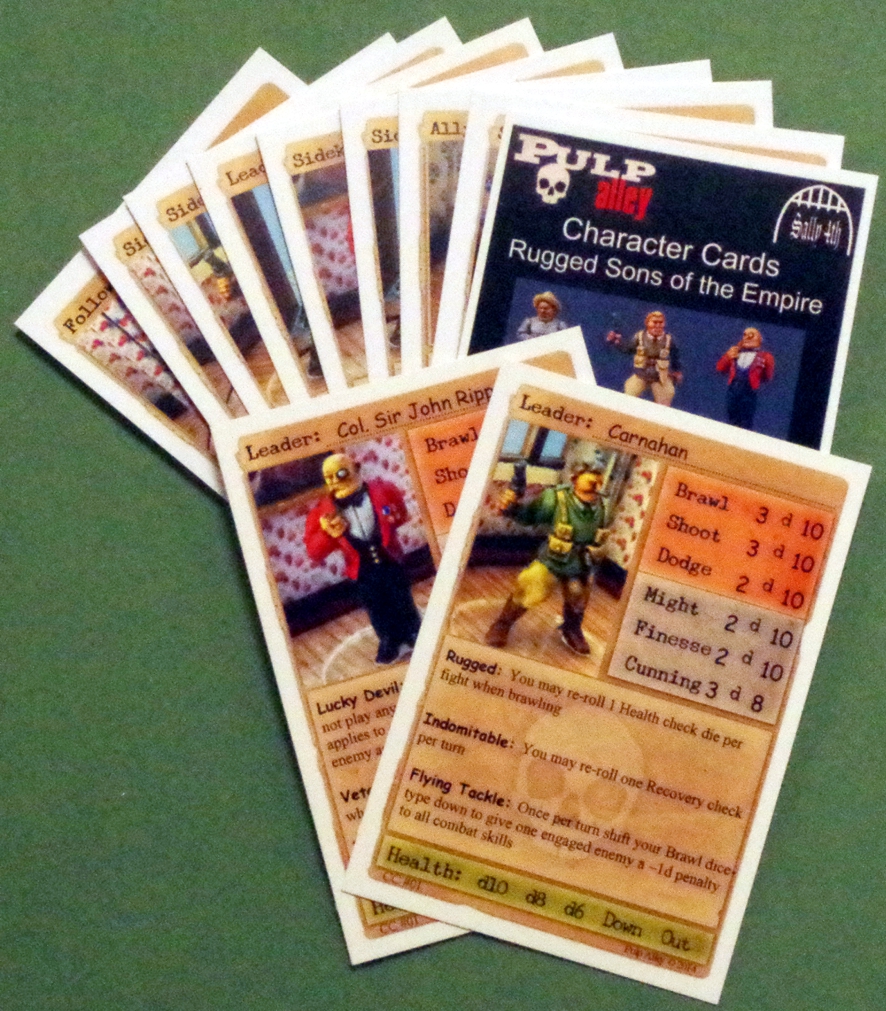 Wargame News and Terrain: Sally 4th: Pulp Alley Character Cards ...