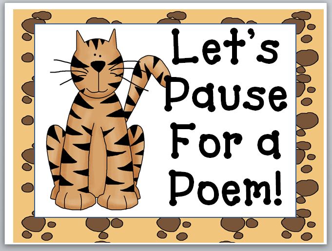 Live and Learn: Let's Pause for A Poem: Fluency Practice