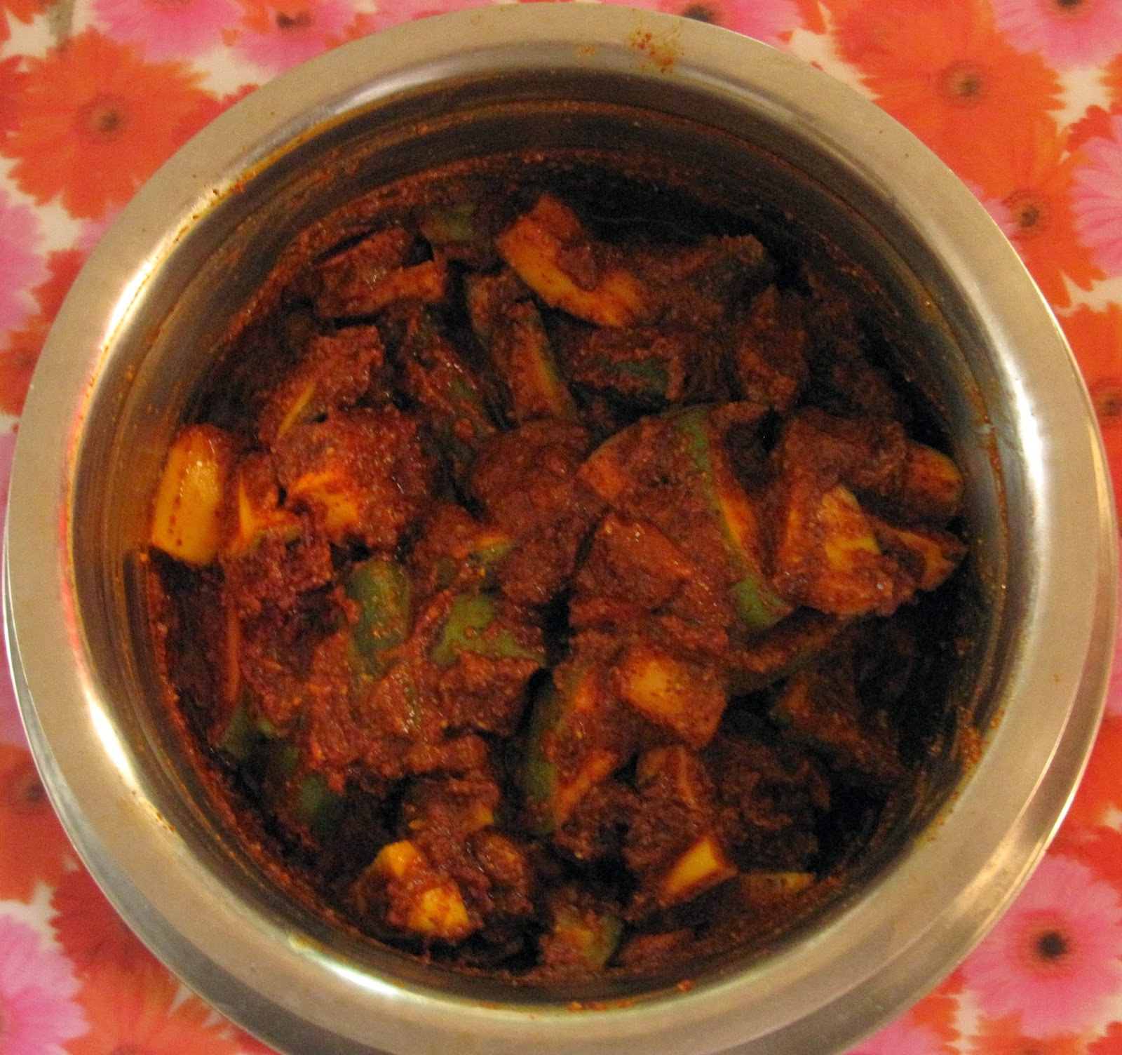 Sita's Ruchulu: Kurala avakaya (Mixed vegetable avakaya)