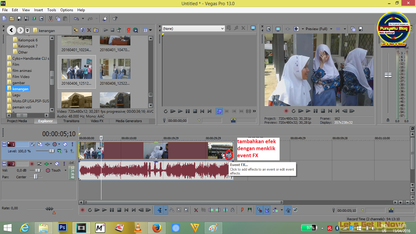 Punyaku Blog: Cara membuat efek video seperti masa lampau Sony Vegas Pro